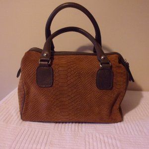 Innue | Bags | Innue Made In Italy Satchel Small Duffle Patterned Suede ...